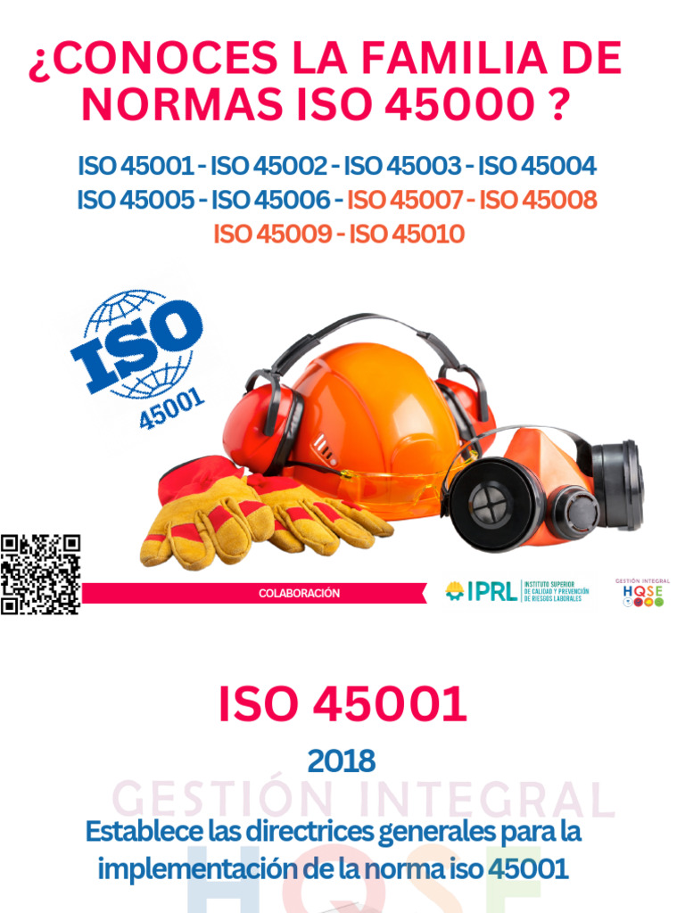 Familia de Normas ISO 45001 | PDF | Organización internacional para la estandarización