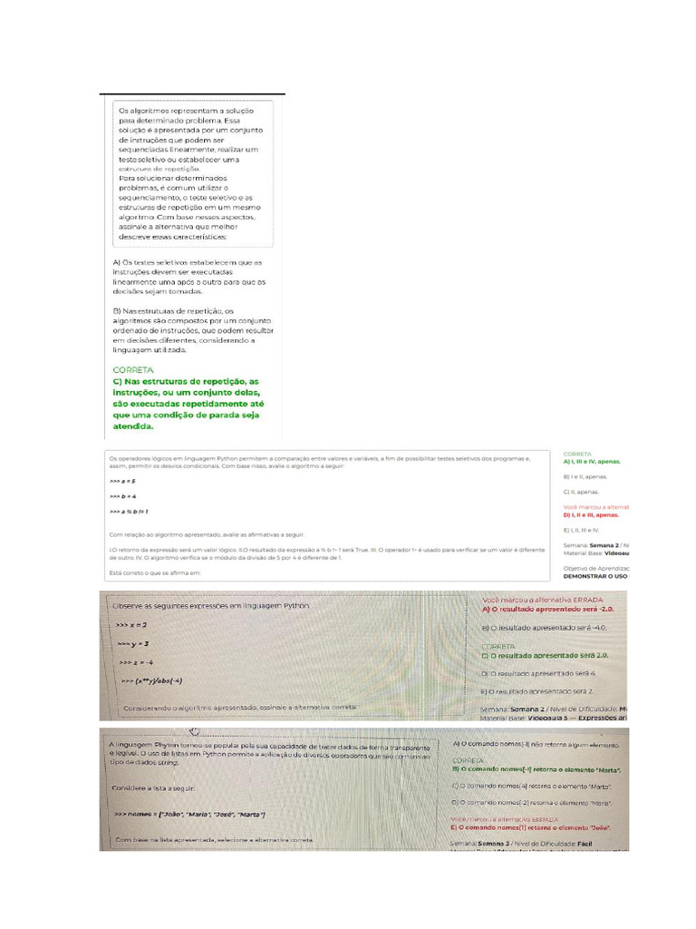 Prova de Algoritmo | PDF