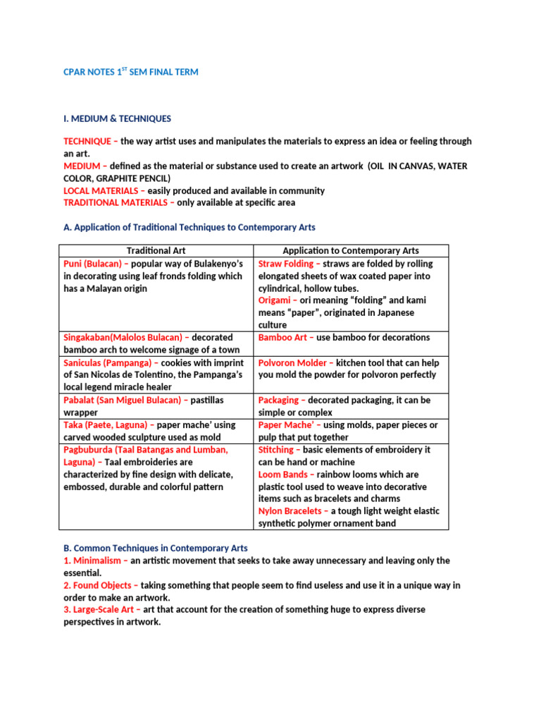 Cpar Reviewer Final Term | PDF | Paper | Social Science