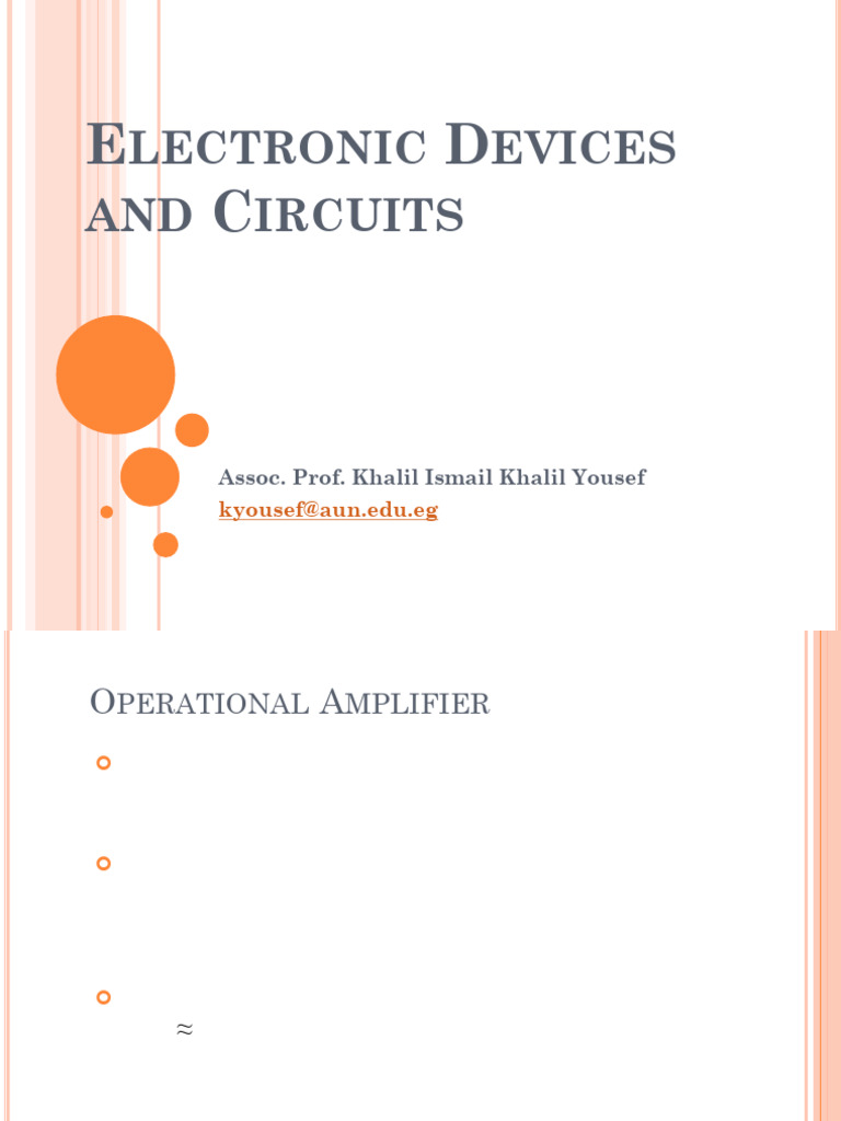 Lecture 10 OPAMP | PDF