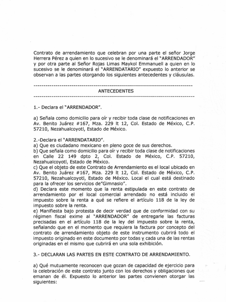 Contrato Gym Pdf