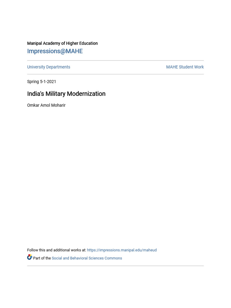 Indias Military Modernization | PDF