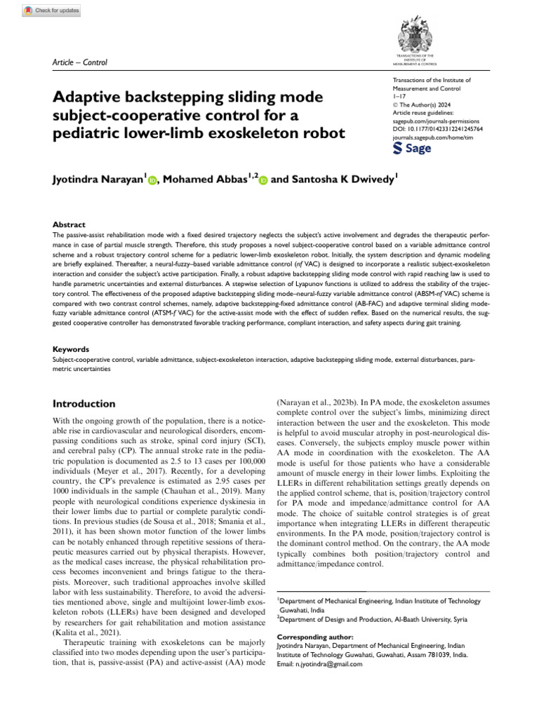Narayan Et Al 2024 Adaptive Backstepping Sliding Mode Subject ...