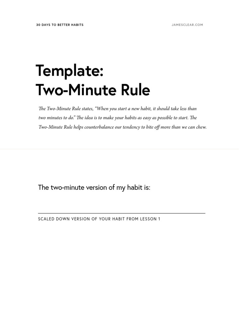 Two Minute Rule | PDF