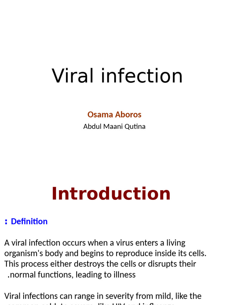 Understanding Viral Infections: Types & Symptoms | PDF | Virus | Influenza