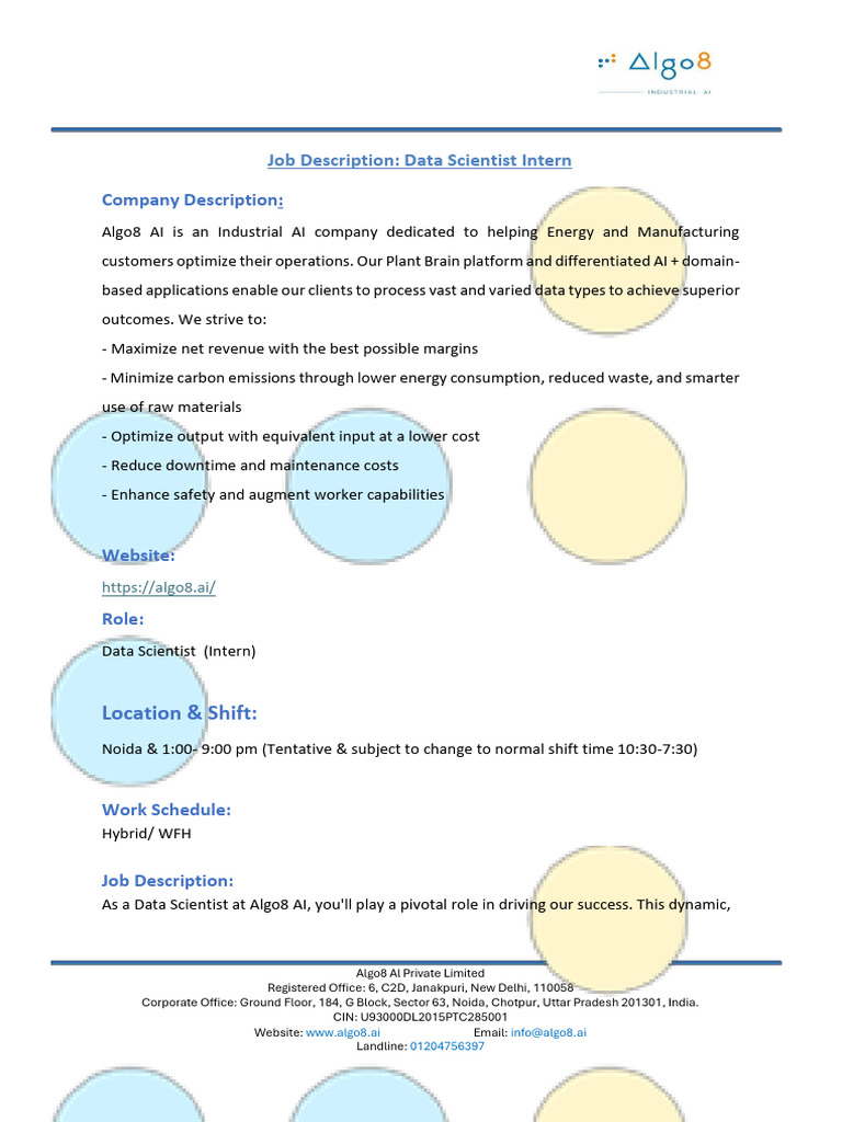 JD Data Scientist (General)-Intern-1 2 | PDF