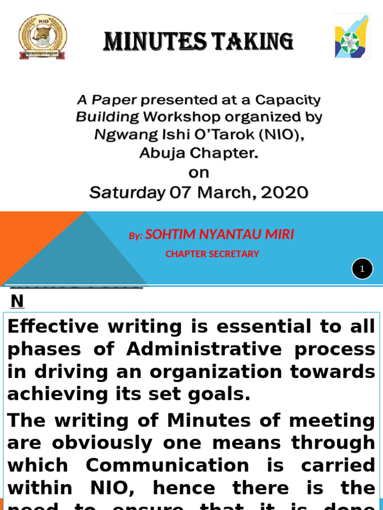 Basic Features of Minutes Taking | PDF