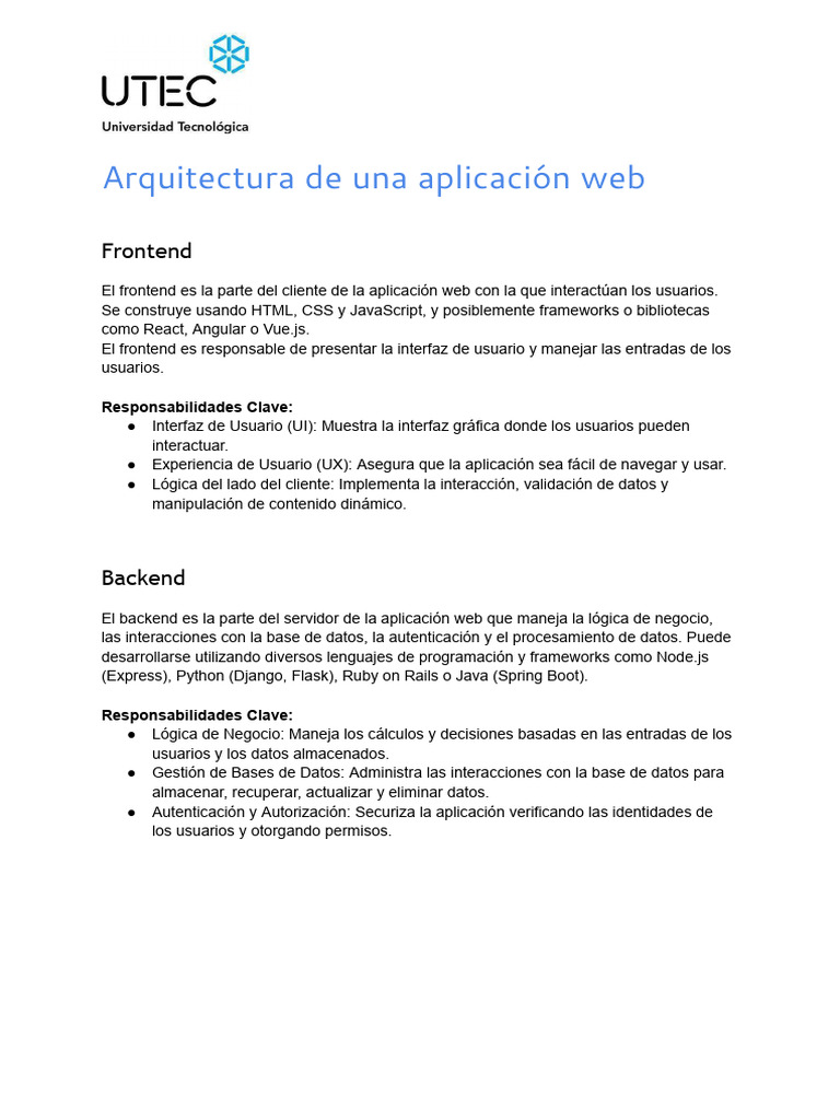 Arquitectura de Una Aplicacion Web | PDF Arquitectura de Una Aplicacion Web | PDF