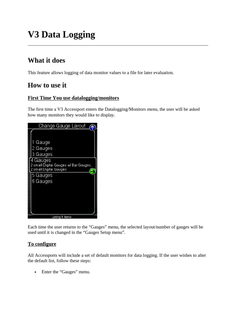 V3 Data Logging | PDF