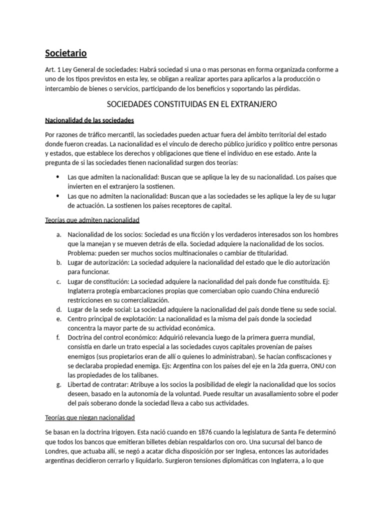 Societario Resu | PDF