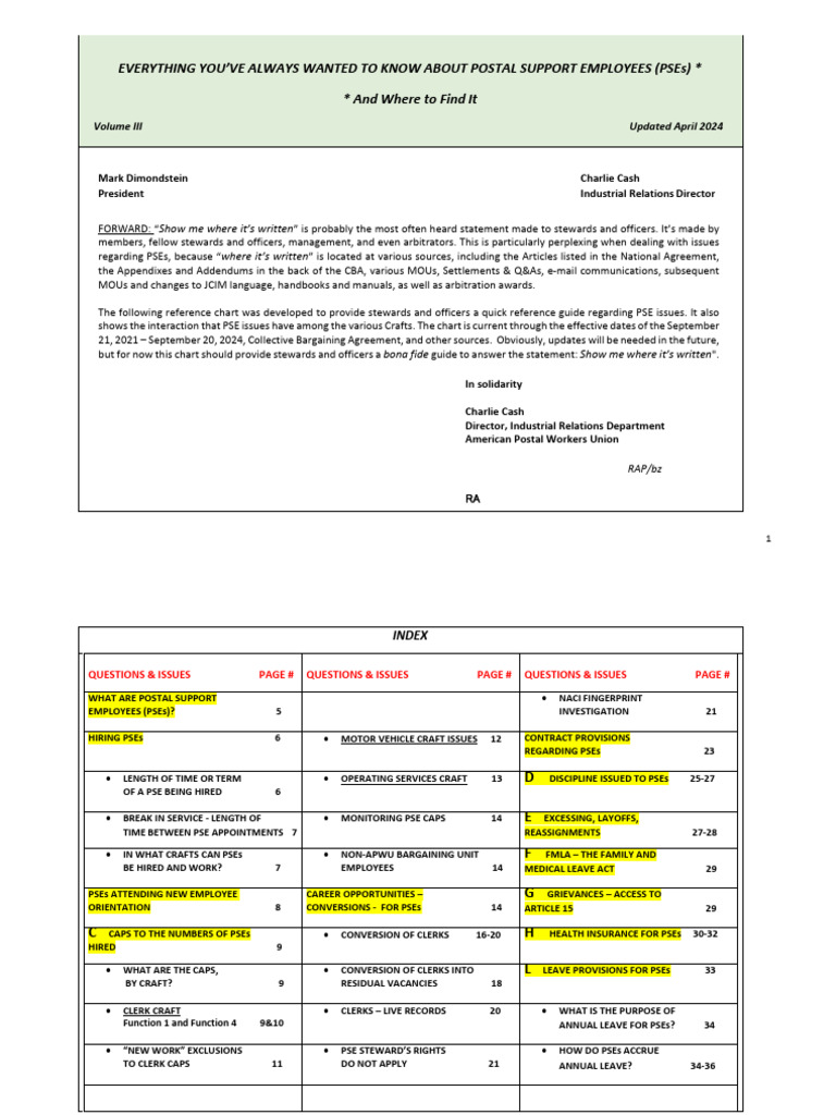 2024 Pse Chart - 2021-2024 Cba | PDF