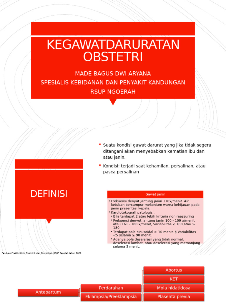 Kegawatdaruratan Obstetri 2024 | PDF