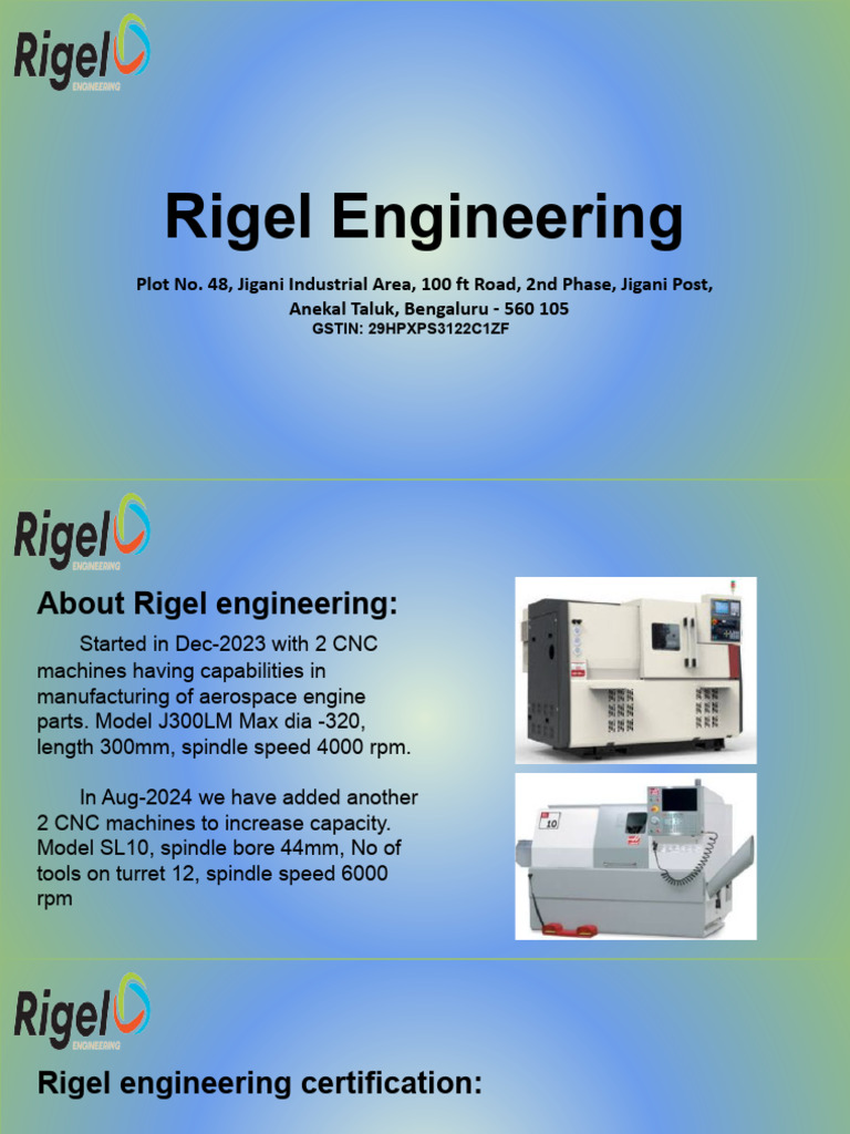 Rigel Engineering | PDF