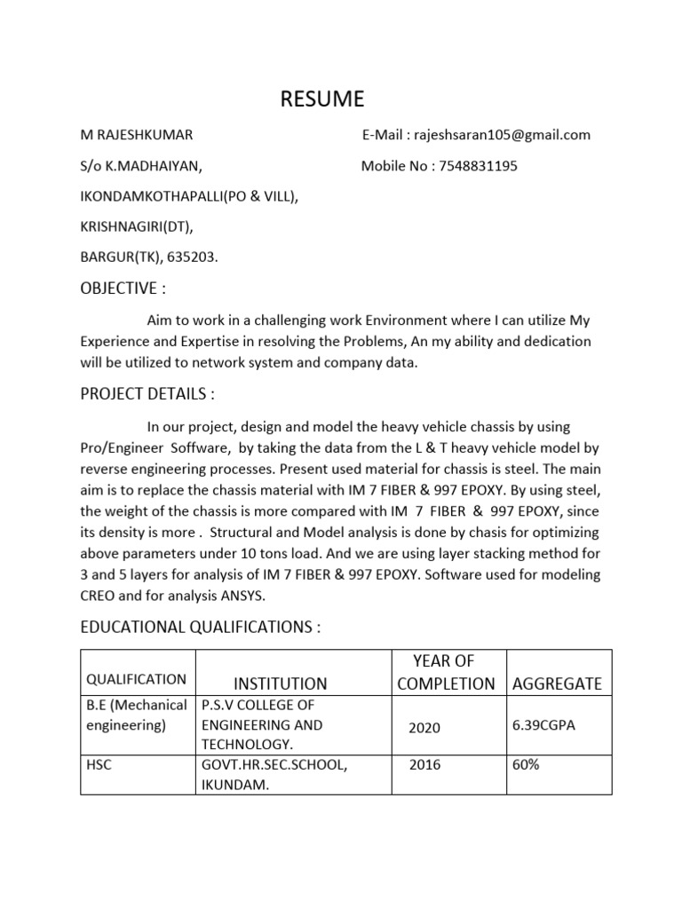 Rajesh Resume | PDF