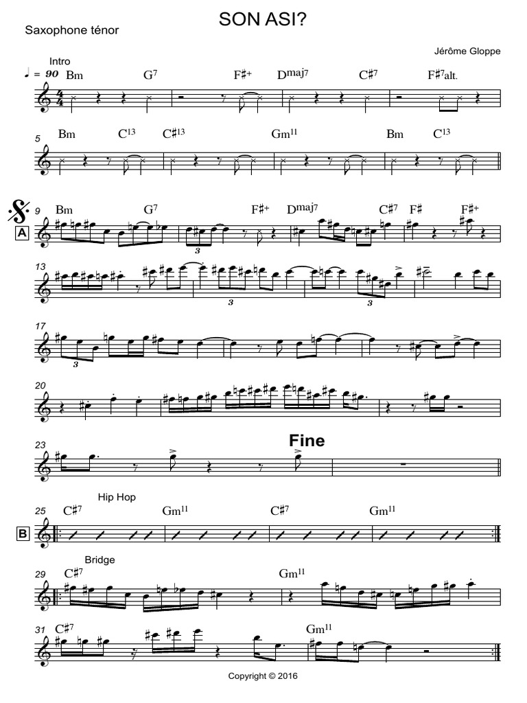 Son asi! - Saxophone ténor | PDF