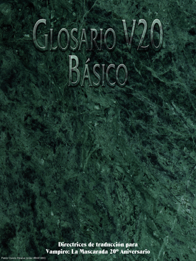 Glosario V20 Basico | PDF