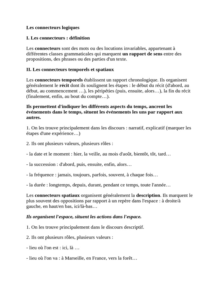 Les Connecteurs Logiques | PDF