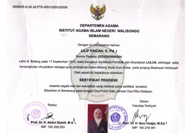 Sertifikat Pendidik Lilif | PDF