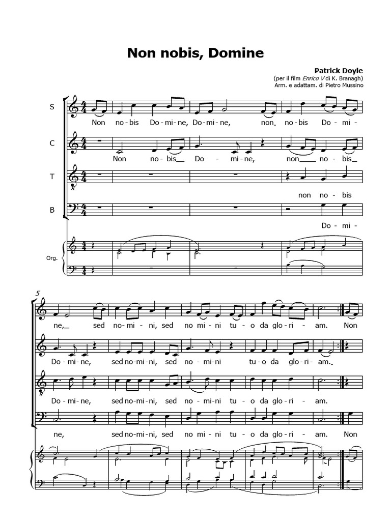 Non Nobis Domine | PDF