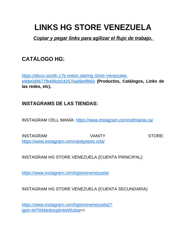 HG Store Venezuela | PDF