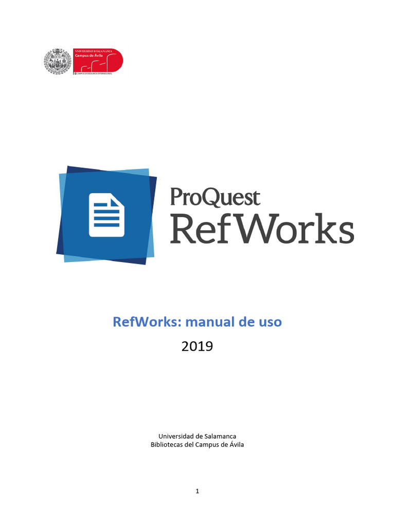 RefWorks Manual de Uso 2019 | PDF