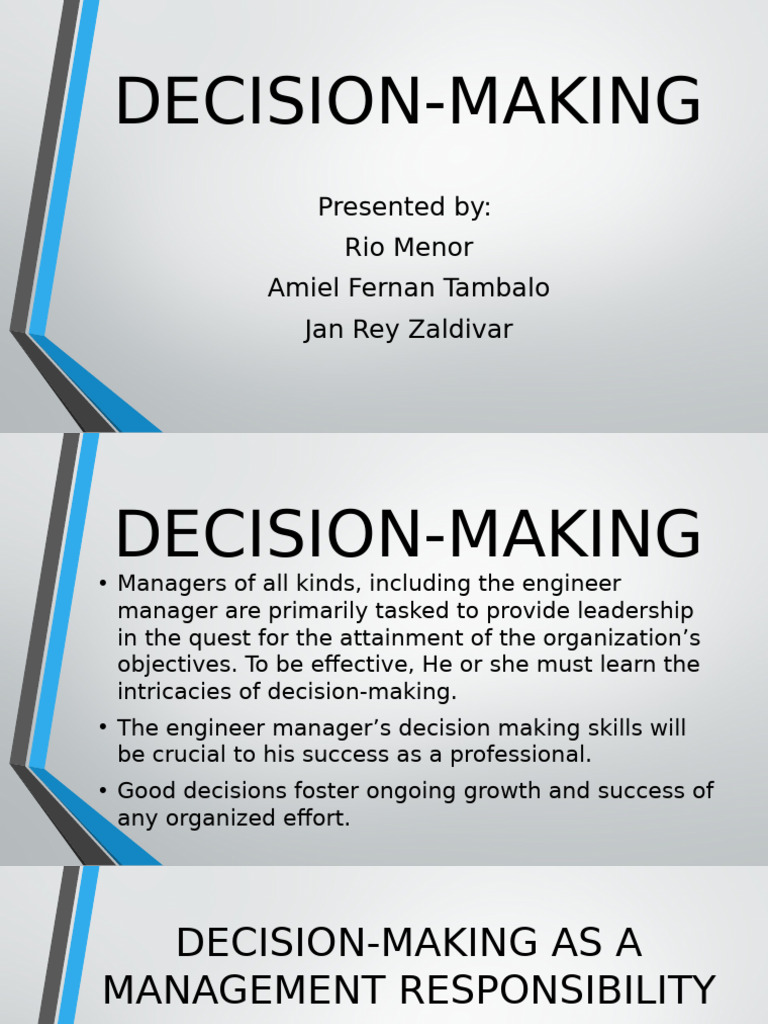 Decision Making | PDF