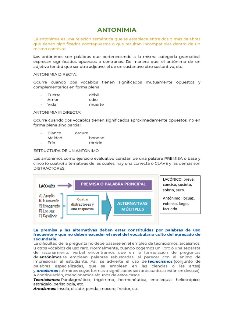 ANTONIMIA | PDF