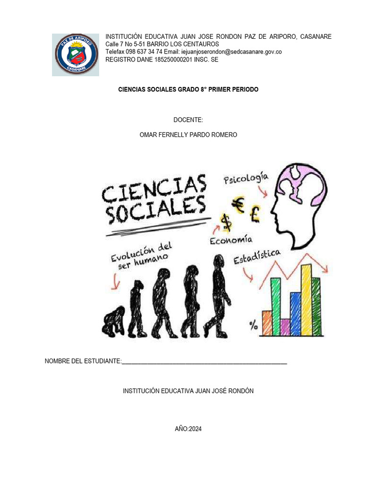 Texto Sociales Primer Periodo 2024 | PDF