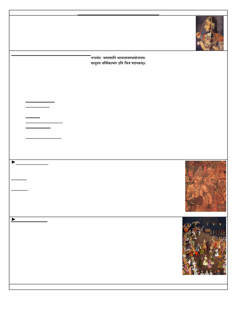 Shadanga: Six Limbs of Indian Painting | PDF | Perception | Art