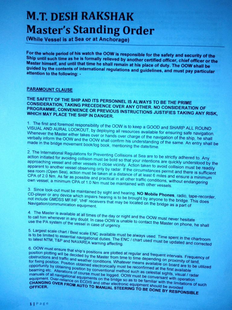 Master standing Order | PDF