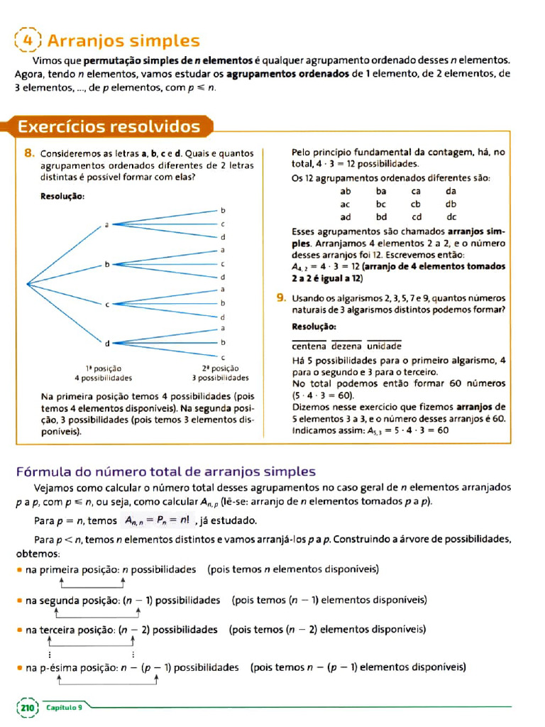 Arranjo Simples e Combinação | PDF