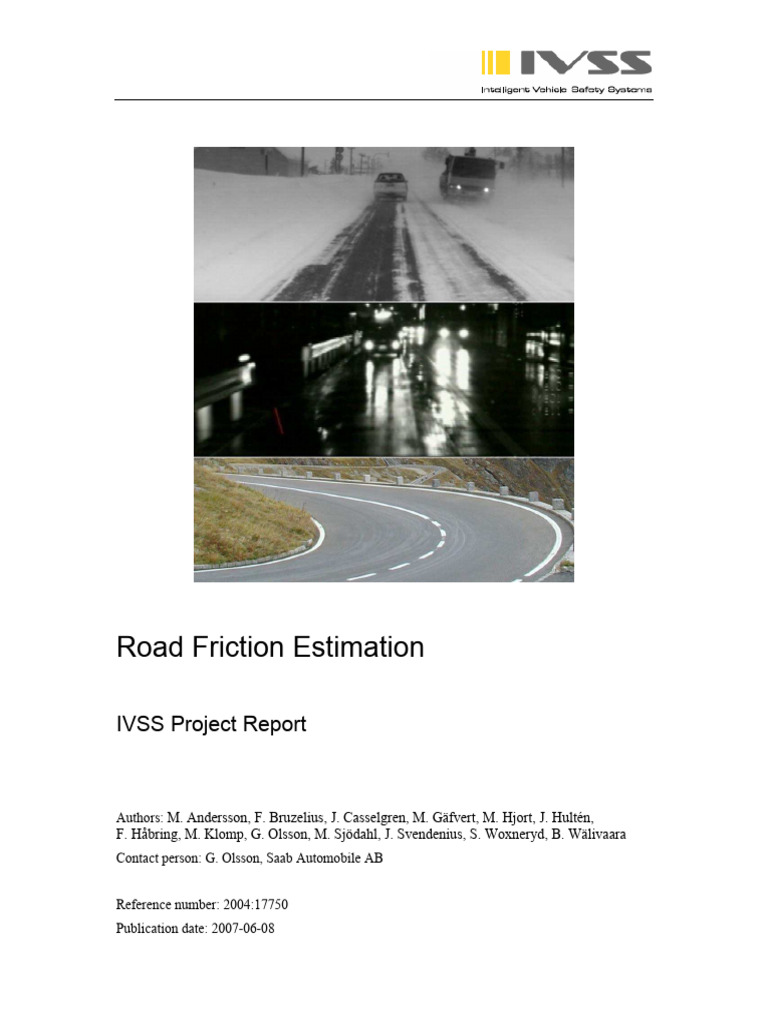 Road Friction Estimation | PDF