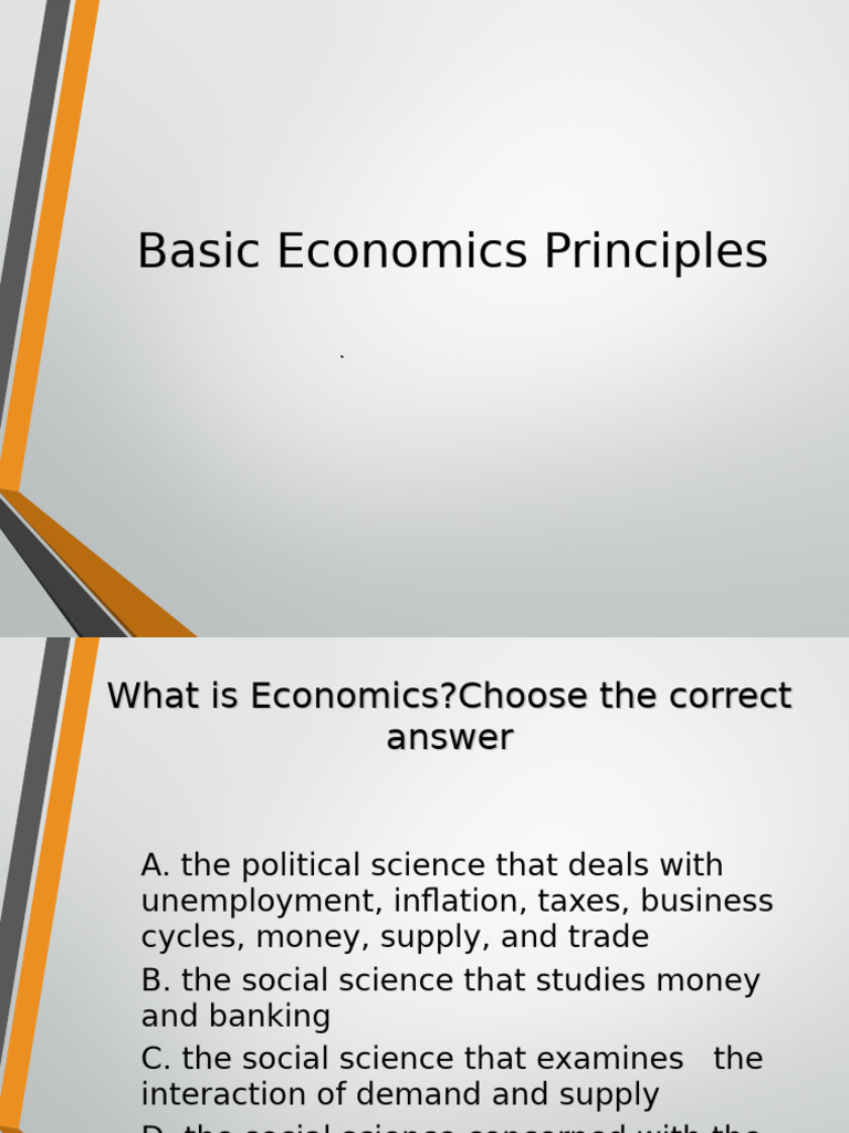 1 Basic Economic Terms | PDF