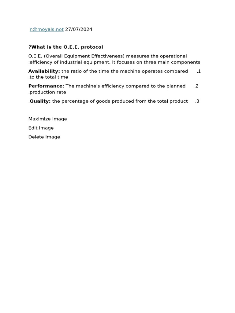 Integrating Oee Protocol Using Iot And Ioe In Microsoft Based