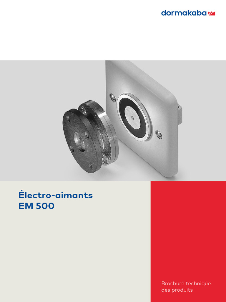 Dormakaba Electro Aimants Em500 Documentation Technique FR | PDF