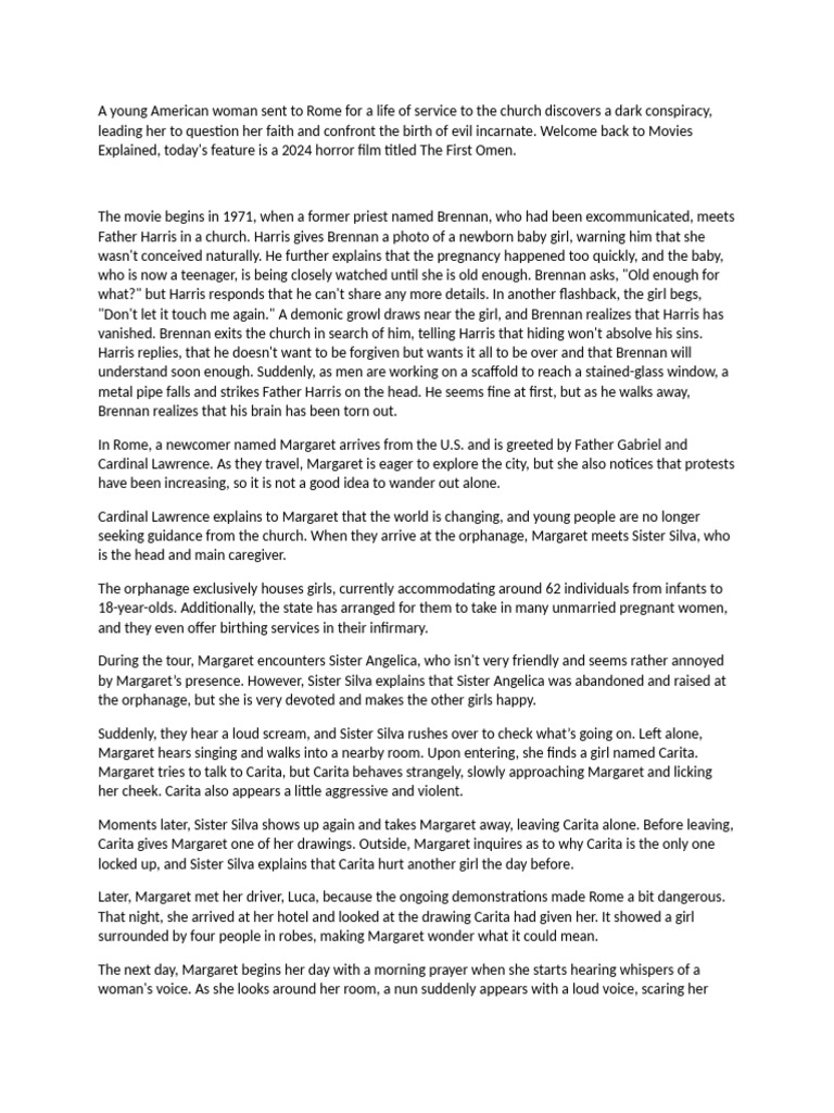 THE FIRST OMEN | PDF