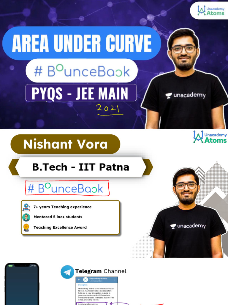 Area Under Curve AUC JEE Main PYQs | PDF