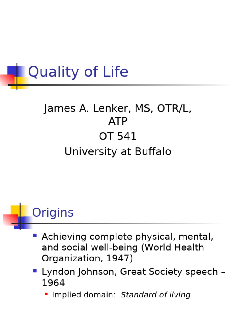 Module 2 Quality of Life | PDF