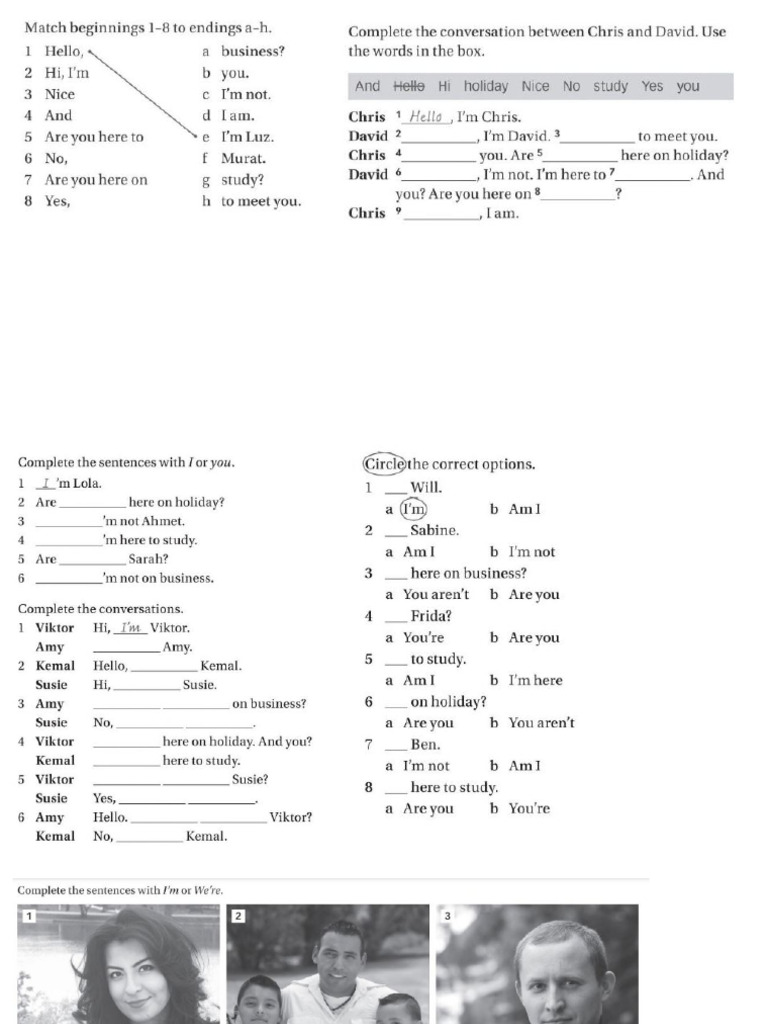 Extra activities INTRO 1-3 | PDF