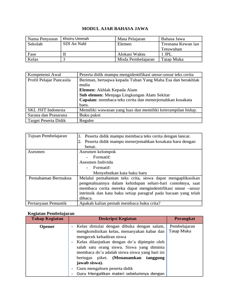 3 - BJ - Bab 1 - PB 2 | PDF
