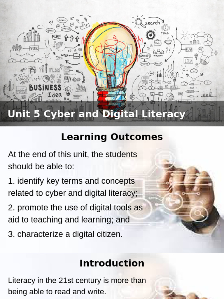 Unit 5 Cyber and Digital Literacy PPT JM | PDF