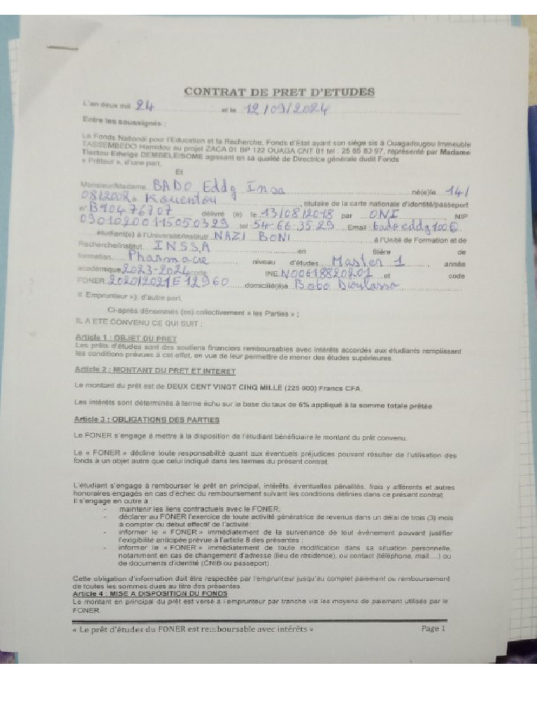 Contrat | PDF