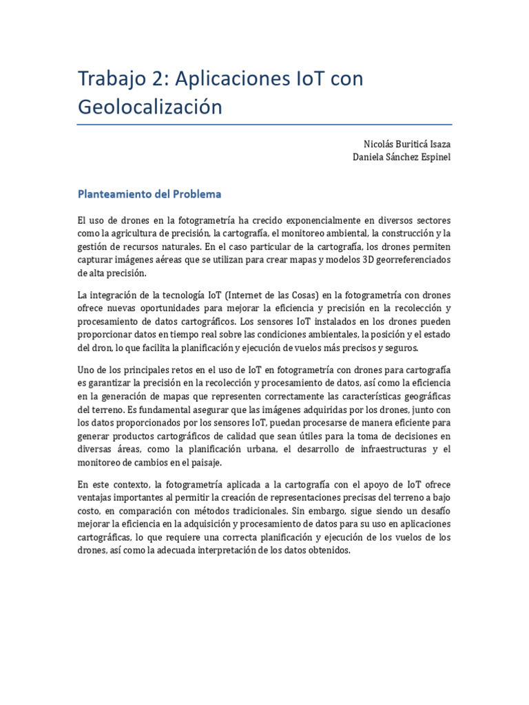 Planteamiento Trabajo 2 - Nicolas Buritica y Daniela Sanchez | PDF