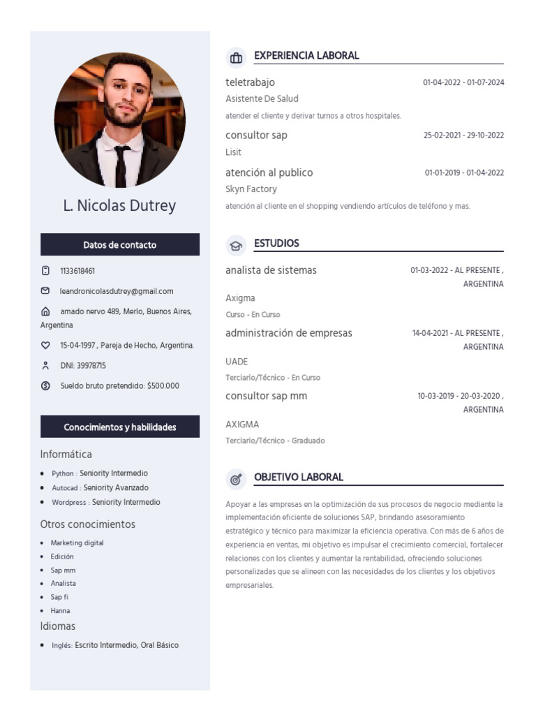 CV Dutrey 2024 | PDF