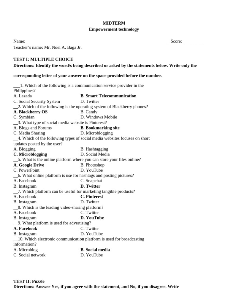 Sample Exam Empowerment | PDF