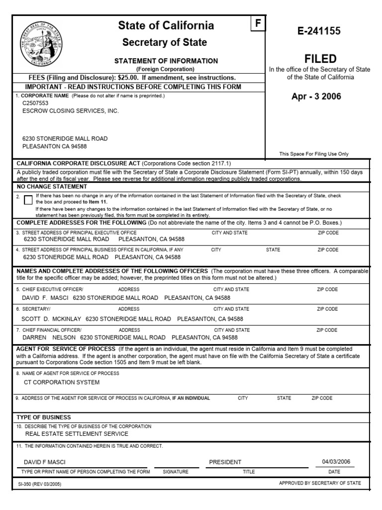 State of California Filed | PDF