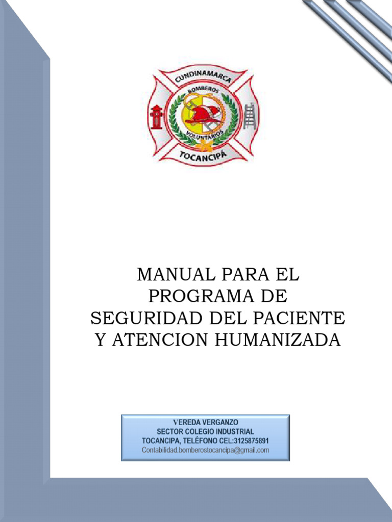 Manual para El Manejo Del Programa de Seguridad Del Paciente | PDF