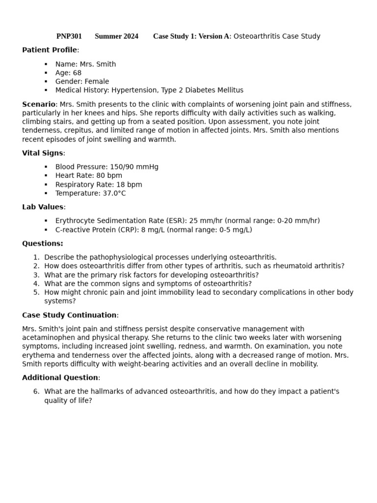 PNP301 - Summer 2024 - CASE STUDY 1 - Student | PDF