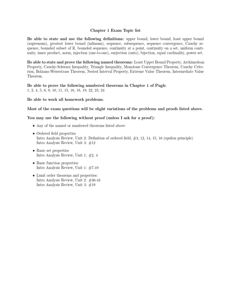 Chapter 1 Exam Topics | PDF