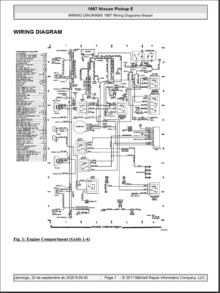 1987 Nissan D21 Wiring Diagrams | PDF